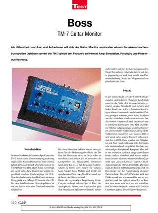 Boss TM-7 Guitar Monitor | GITARRE & BASS