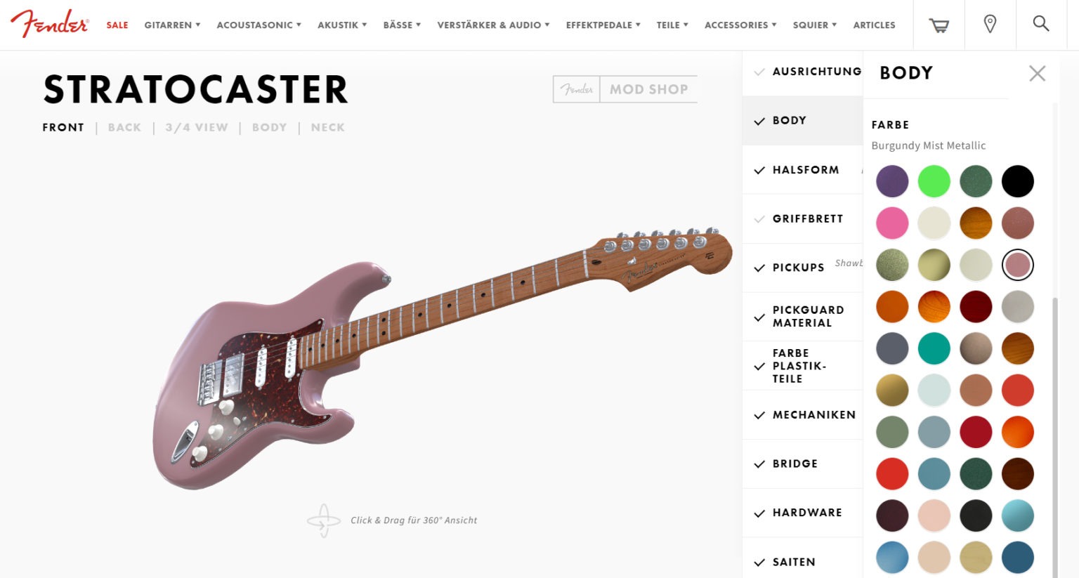 Entworfen von dir, gebaut von Fender: Fender Mod Shop jetzt auch in ...